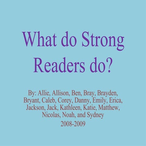 Strong Readers | PPT