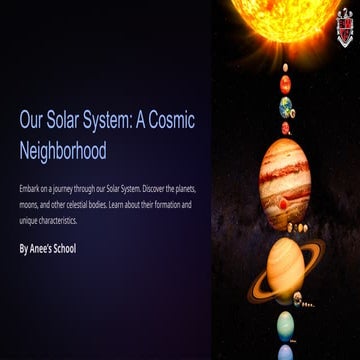 Our Solar System – A Cosmic Neighborhood Full of Wonders! ☀️🪐 | PPTX