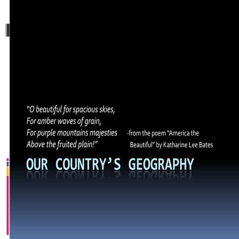 Our Country’s Geography | PPTX
