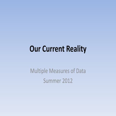 Our Current Reality | PPT