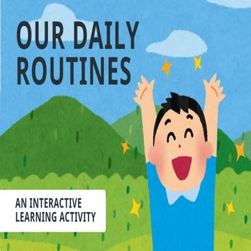 Our Daily Routines Interactive Activity Presentation In Colorful ...