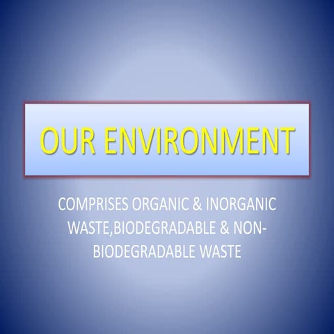 Our environment PPT | PPT