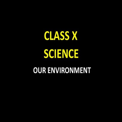 Our Environment Class - 10th | PPTX