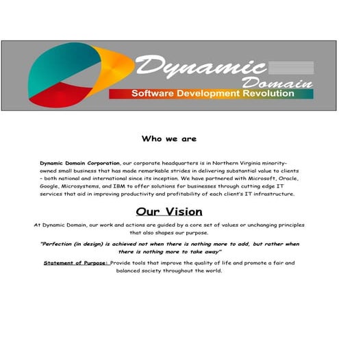 OUR EXPERTISE | The Dynamic Domain | PDF | Web Hosting | Internet