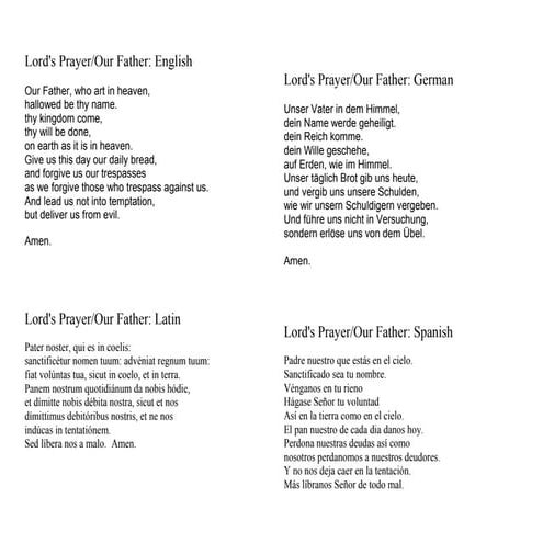 Ourfather 4 Language | DOC