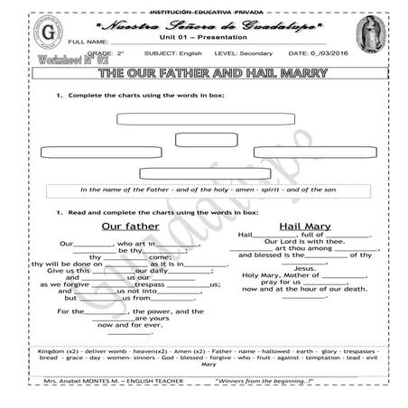 Our father and hail marry 1ero | DOC