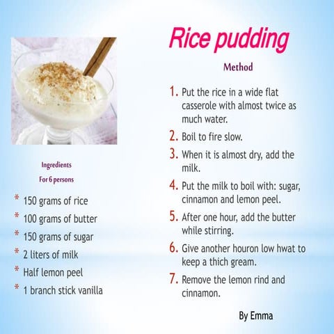 Our favourite recipes by 6th grade | PPTX