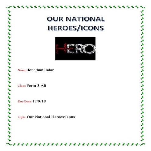 Our National Heroes/Icons Trinidad & Tobago | DOCX