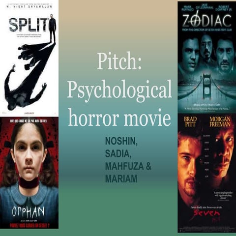Pitch: Psychological Short Horror Film | PPTX