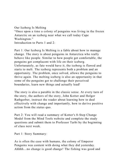 Our Iceberg is Melting | PPT