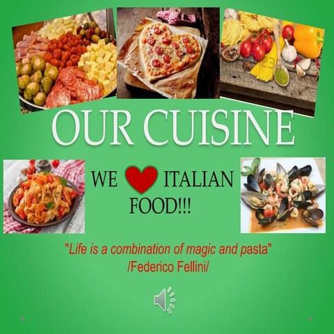 Our italian cuisine Erasmus+ | PPTX
