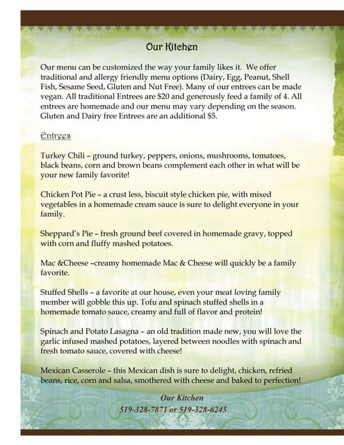 Ourkitchen presentations