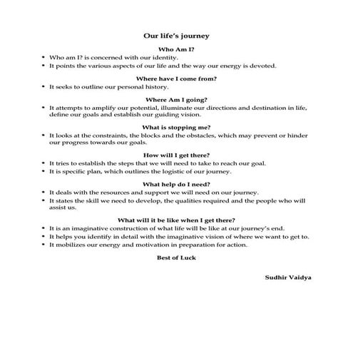 Our Life’s journey.pdf who am i, where i am going | PDF