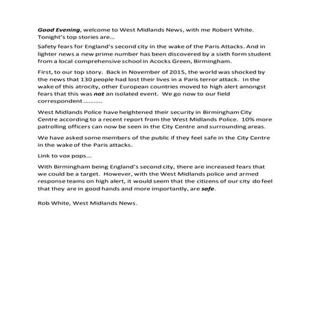 Hard News Final Script | PDF