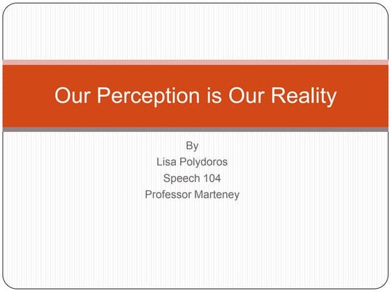 TOK Sense Perception Presentation | PPT