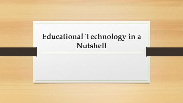 Technology as Tutor | PPTX