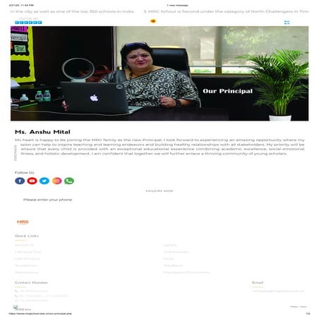 Our Principal (Ms. Anshu Mital) - MRG School Rohini, Delhi.pdf