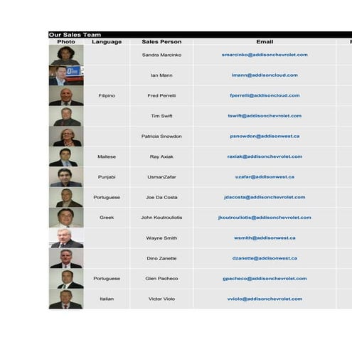 Our sales team | PDF