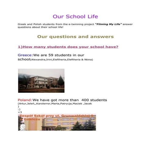 School life | ODP