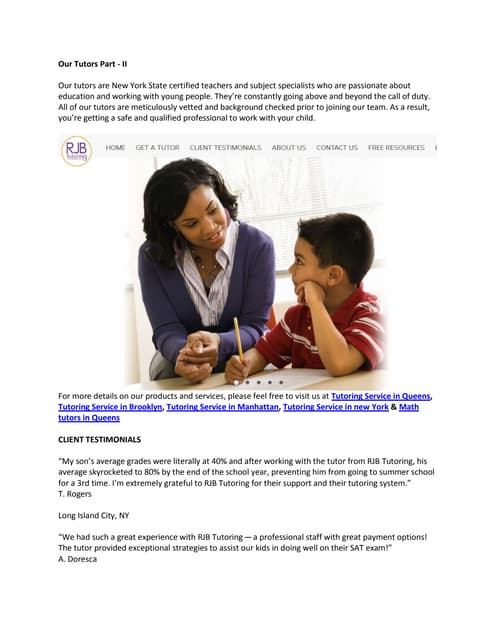 Rjb tutoring part 3 | PDF