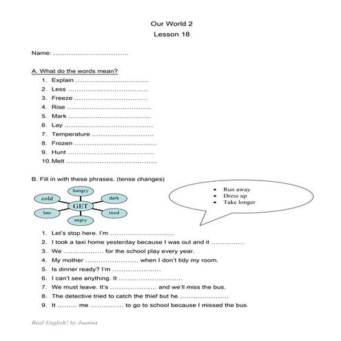 Our world 2 lesson 18 | PDF