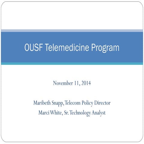 Oklahoma Universal Service Fund for Telehealth | PPT