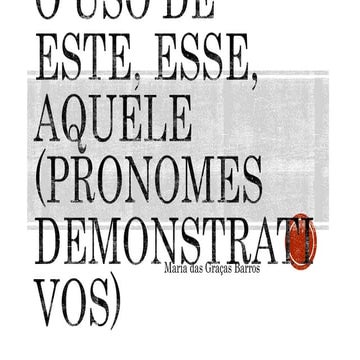 O uso de este, esse, aquele | PPTX
