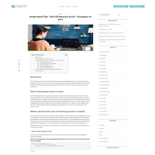 Understand The “Out Of Memory Error” Exception In Java | PDF