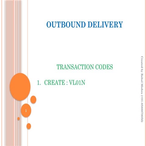 OUTBOUND DELIVERY sales and. Distribution.pptx