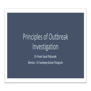 Outbreak investigation steps | PDF