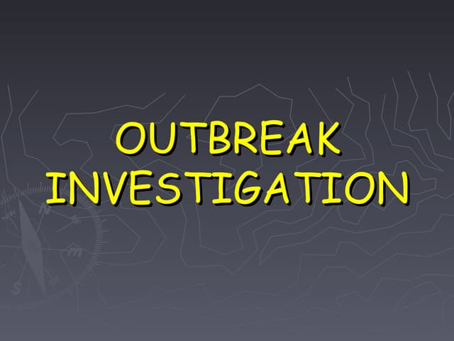Outbreak – management | PPTX
