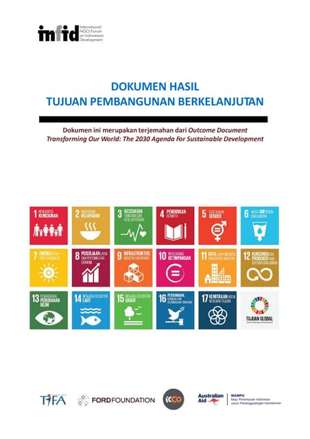 Tata Kelola SDA: Agenda Global Pembangunan Berkelanjutan (SDG's) | PDF