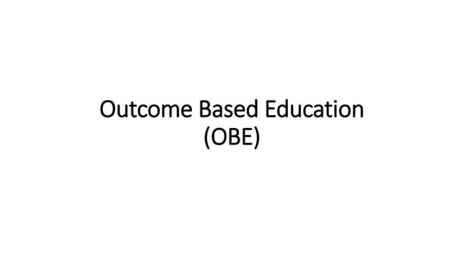Outcome Based Educationpptx