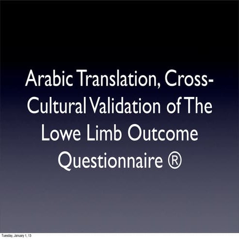 Cross Cultural Adaptation | PDF