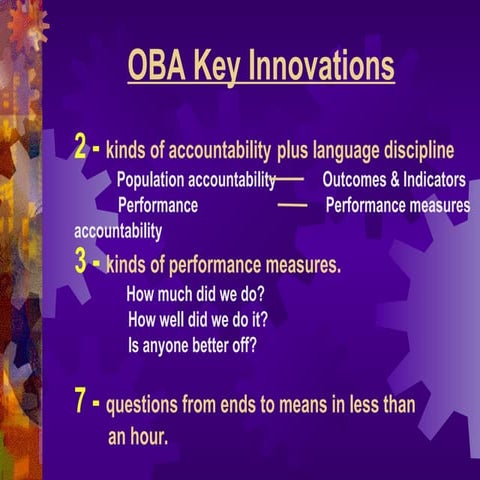 Outcomes based accountability in a nutshell | PPT