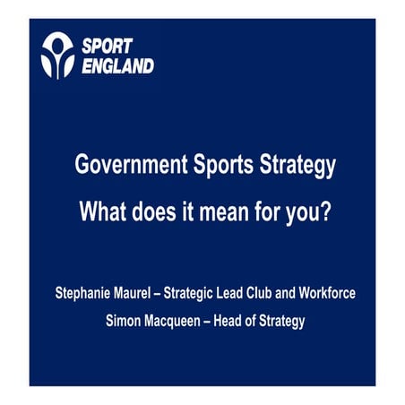 Outcomes of the sport strategy and what it means to you | PDF