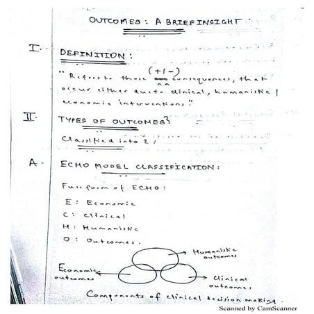 Outcomes a brief insight @ RxVichuZ!! ;) | PDF