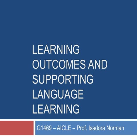 Outcomes and language learning | PPT