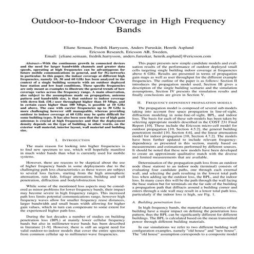 Conference Paper: Outdoor-to-Indoor Coverage in High-Frequency Bands | PDF