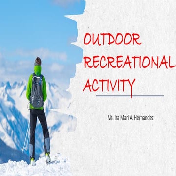 Outdoor Recreational Activities from the Nature | PPTX