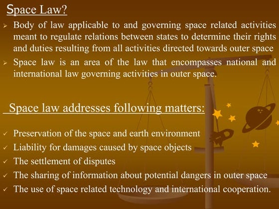 INTERNATIONAL SPACE LAW(OUTER SPACE TREATY) | PPTX