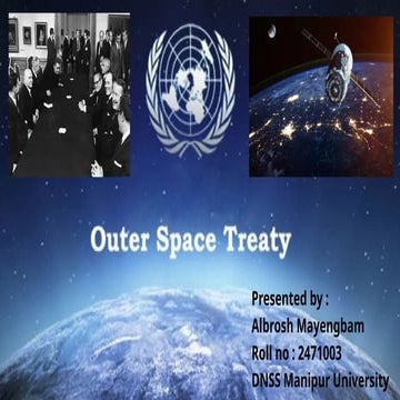 INTERNATIONAL SPACE LAW(OUTER SPACE TREATY) | PPTX