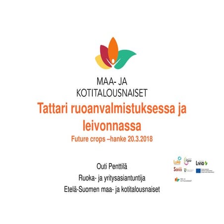 Tattari ruoanvalmistuksessa ja leivonnassa | PDF