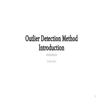 Outlier Detection Method Introduction Pdf Technology And Computing
