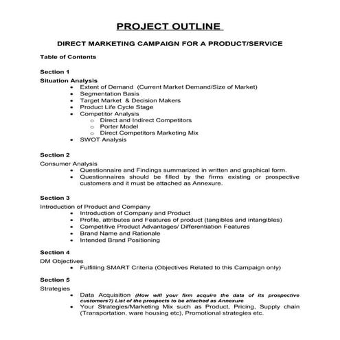 Outline project dm1 | DOC