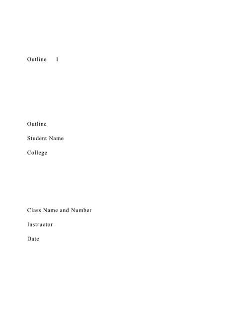 Creating an outline | PPT