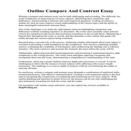 Outline Compare And Contrast Essay.pdf