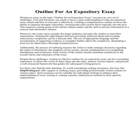 Outline For An Expository Essay.pdf