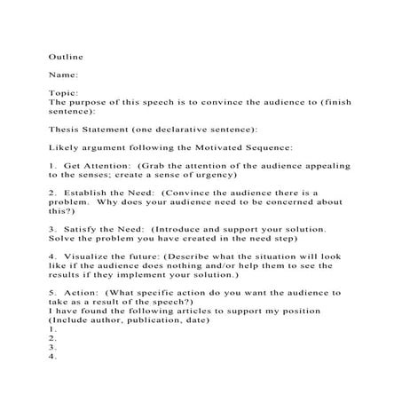 OUTLINING THE SPEECH.ppt