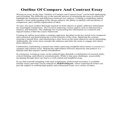 Outline Of Compare And Contrast Essay.pdf